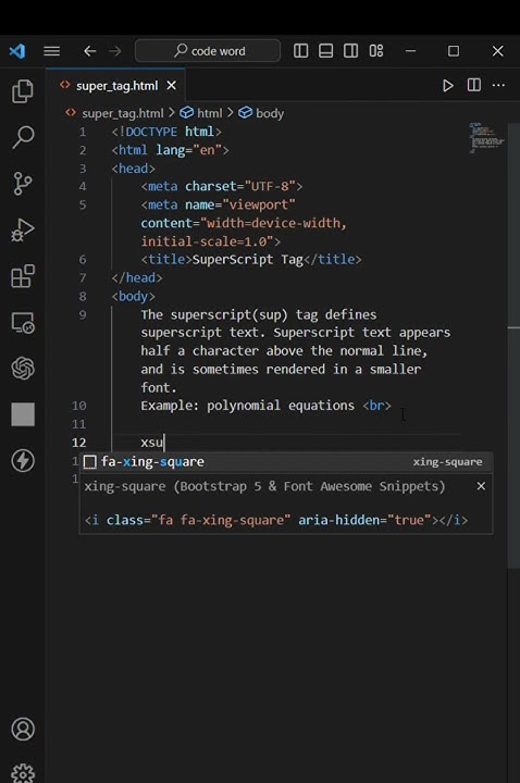 Sup Superscript Tag In Html Webdevelopment Html Coding Information Superscript Shorts
