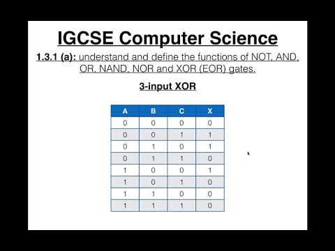 27 IGCSE Computer Science Tutorial 1 3 1 a – Logic Gates - YouTube