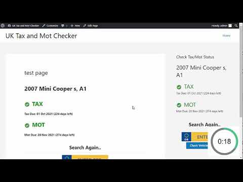 Add UK Tax and Mot Checker To Your WordPress Site In Less Than 60 ...
