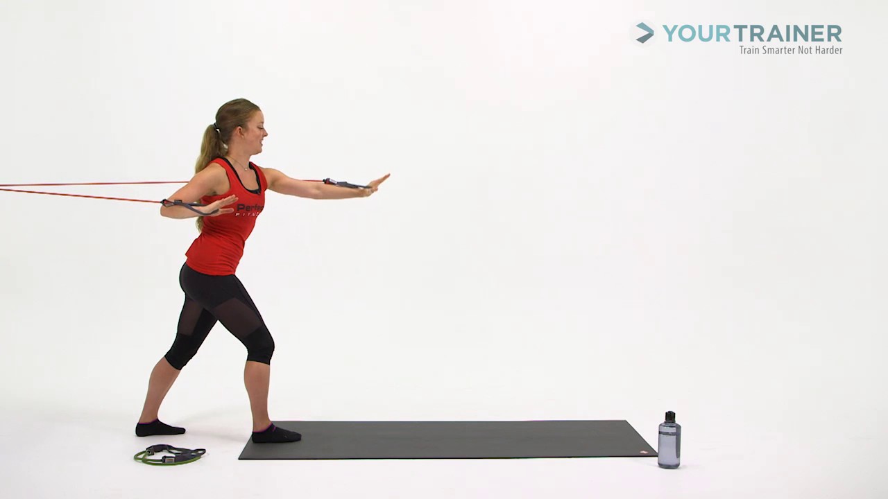 Perfect Resistance Band Workout - Chest Press - Day 4 Workout 3 - YouTube