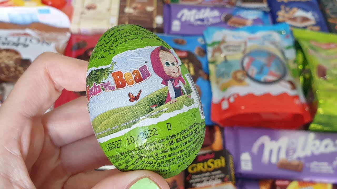 Chocolate Egg Masha And The Bear With Surprise - YouTube