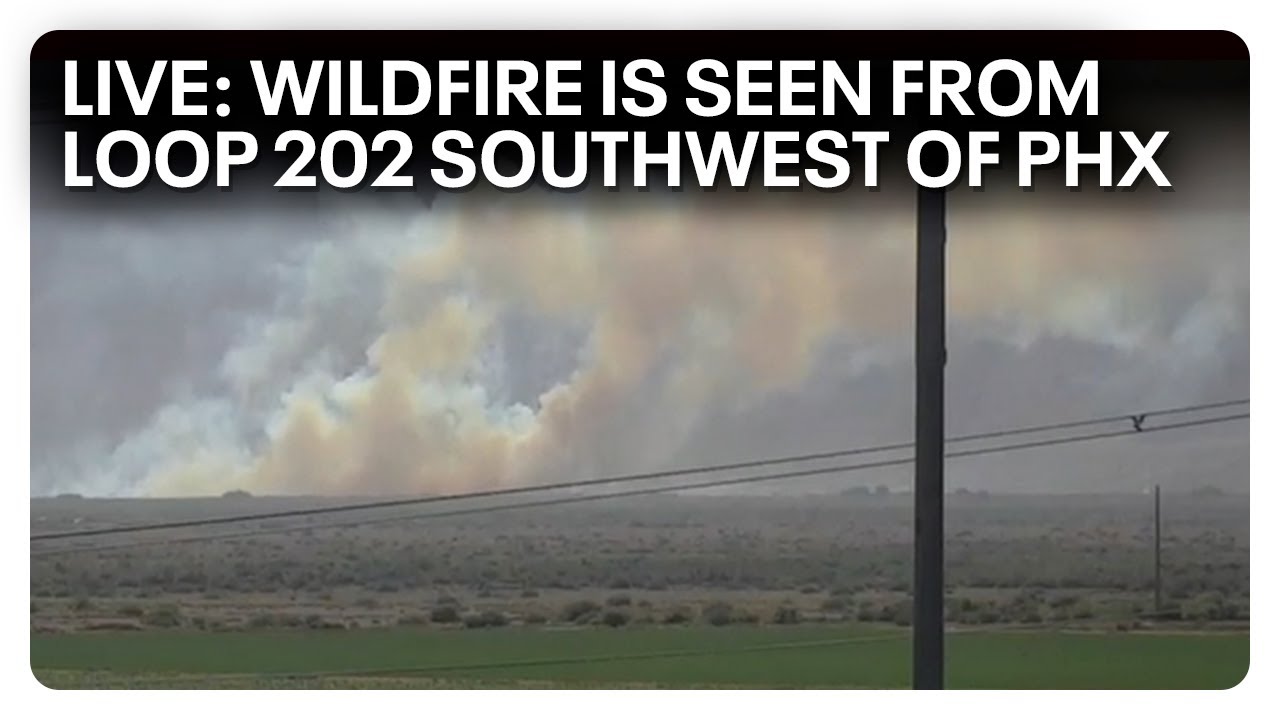 Wildfire burns near Loop 202 and 17th Avenue - YouTube