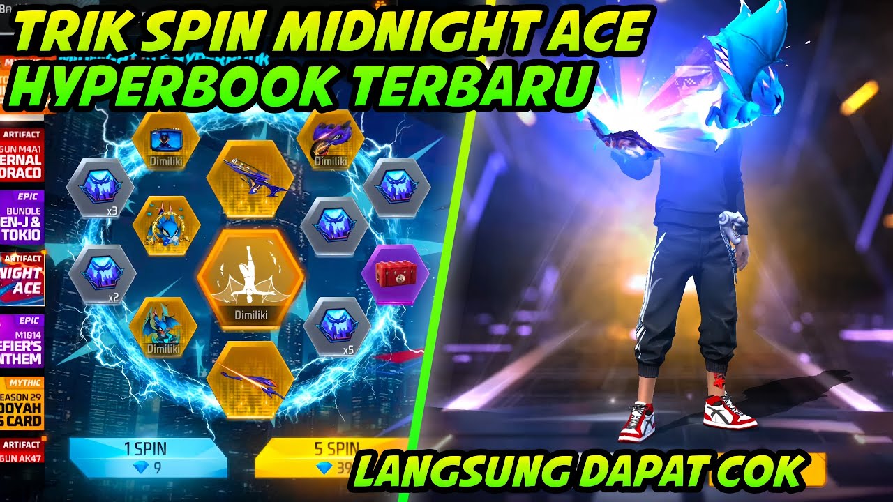 TRIK SPIN MIDNIGHT ACE HYPERBOOK TERBARU||CARA HOKI SPIN MIDNIGHT ACE ...