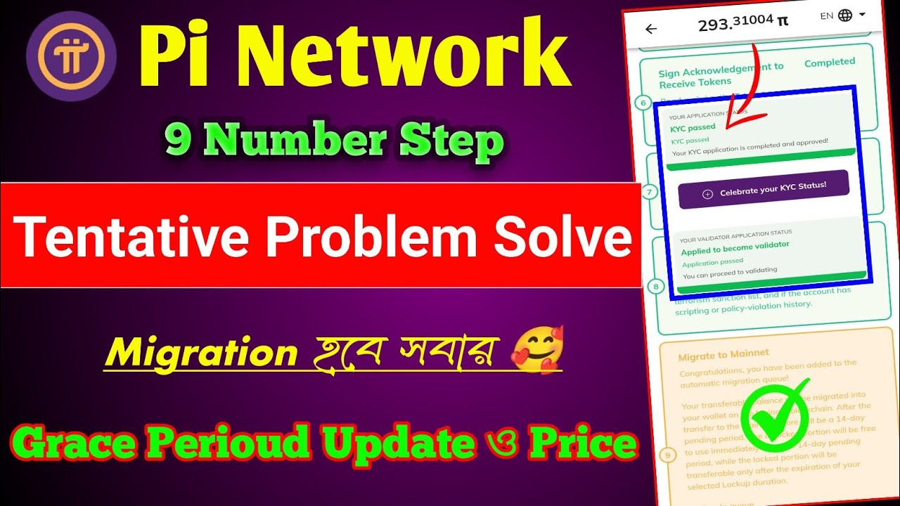 Pi Network New Update Bangla | Pi 9 Number Step & Tentative Kyc ...
