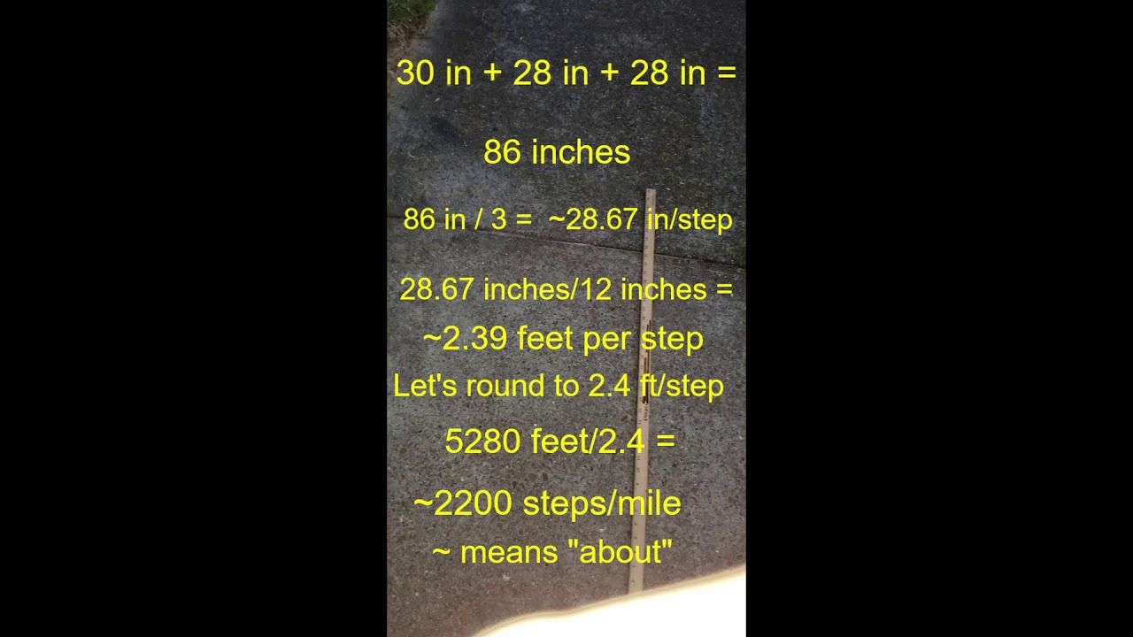 How much distance per step | How many steps in a mile - YouTube