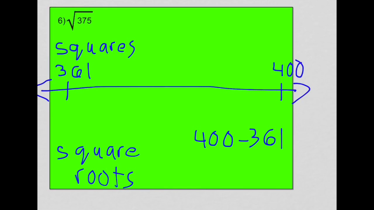Grade 8 Estimating Square Roots 3 - YouTube