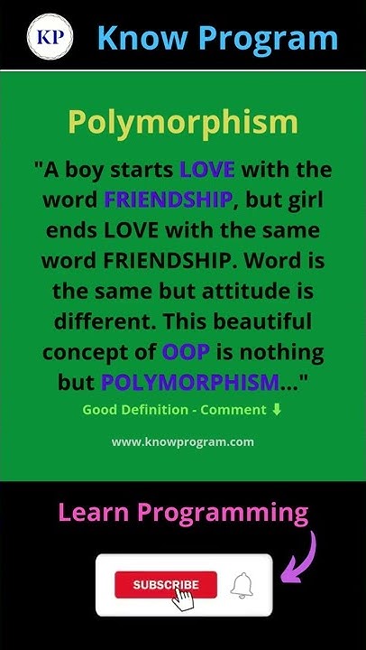 What is Polymorphism ?? - Best Example 😂😂 | #shorts #programming #knowprogram - YouTube