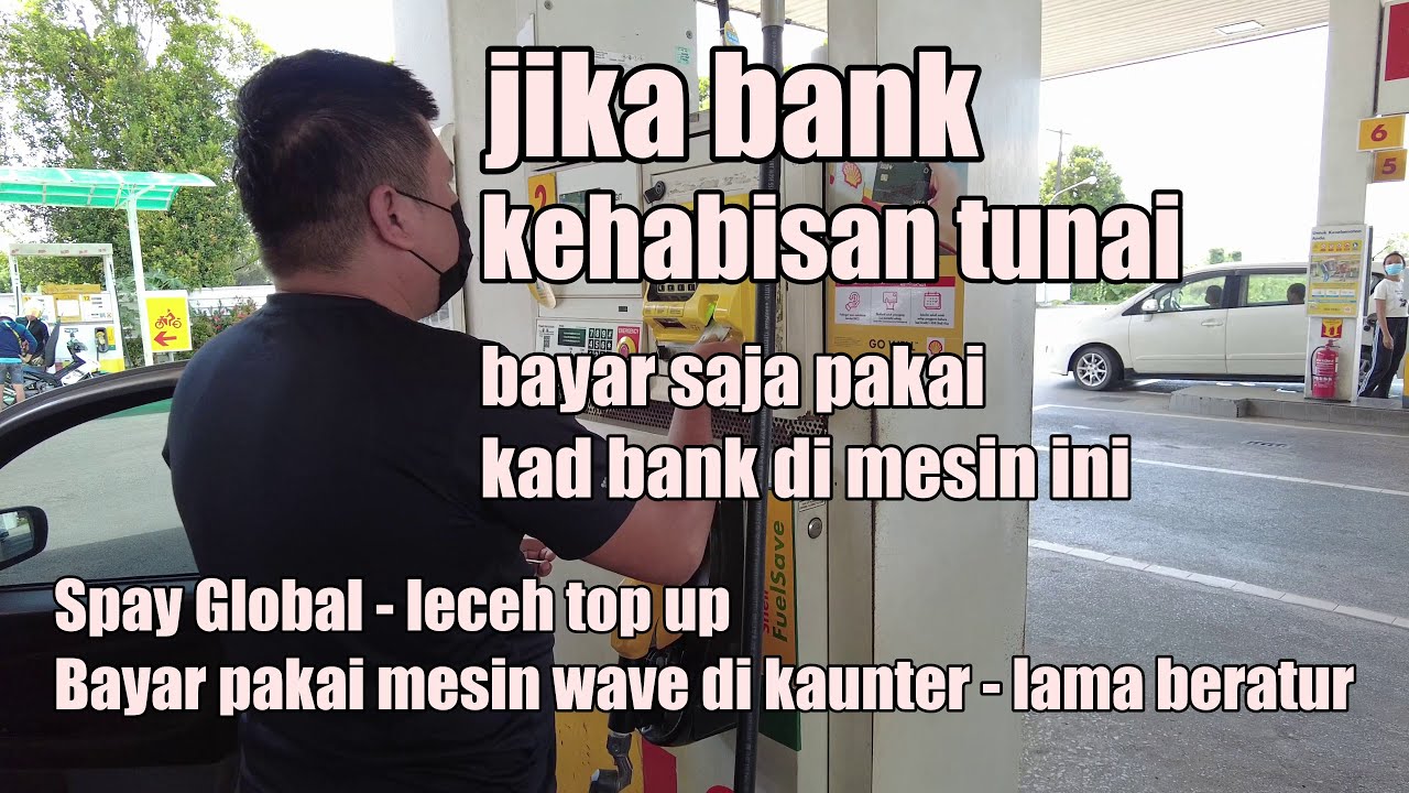 Cara mudah bayar isi minyak menggunakan kad bank / debit kad - YouTube