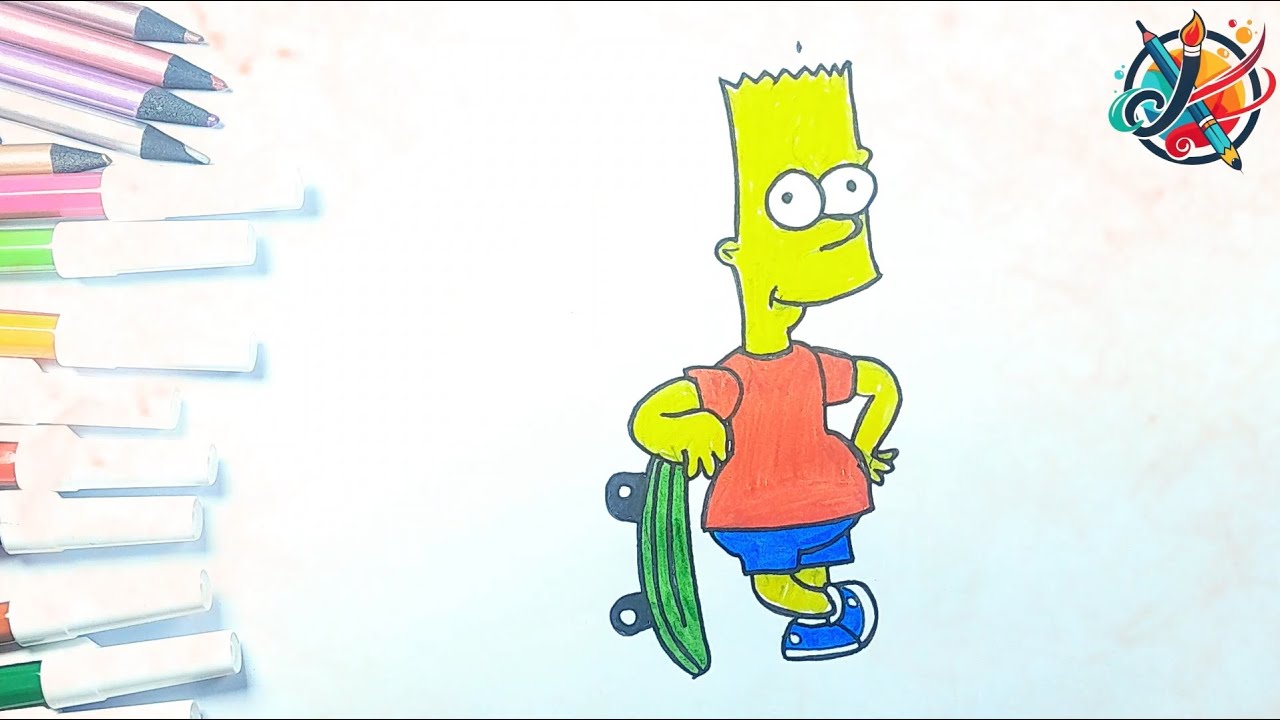 How To Draw And Coloring SIMPSON Step By Step EASY - YouTube