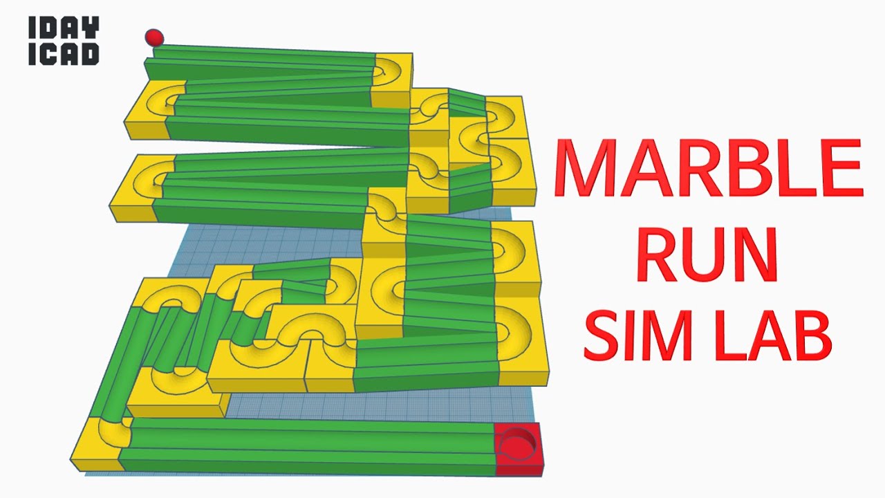 1day1cad Marble Run Sim Lab Tinkercad Know How Style Education Youtube