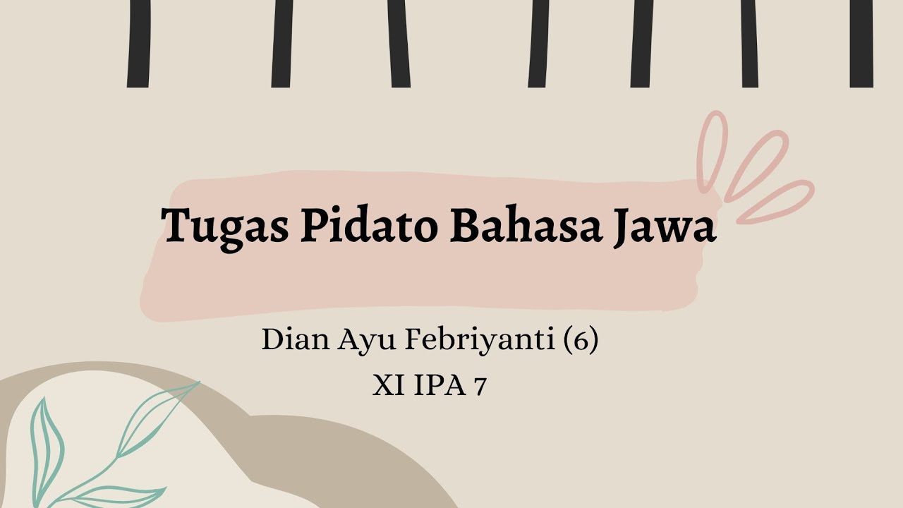 Sesorah Bahasa Jawa_Dian Ayu Febriyanti - YouTube