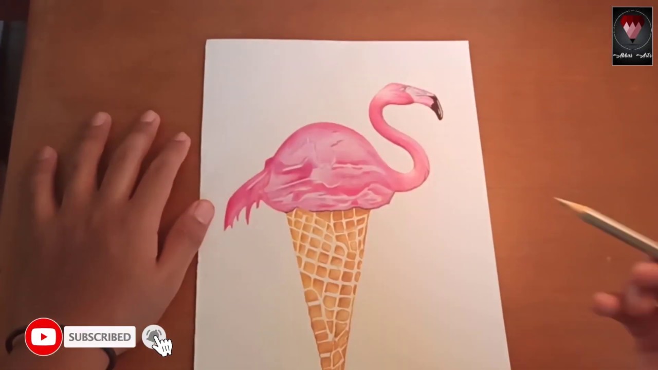How to Draw Realistic Ice Cream With Pencil Colour - YouTube
