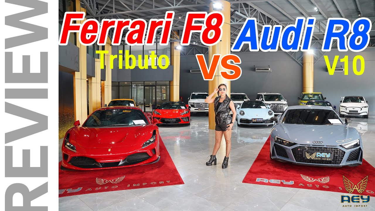 รีวิว Audi R8 V10 Vs. Ferrari F8 Tributo - YouTube