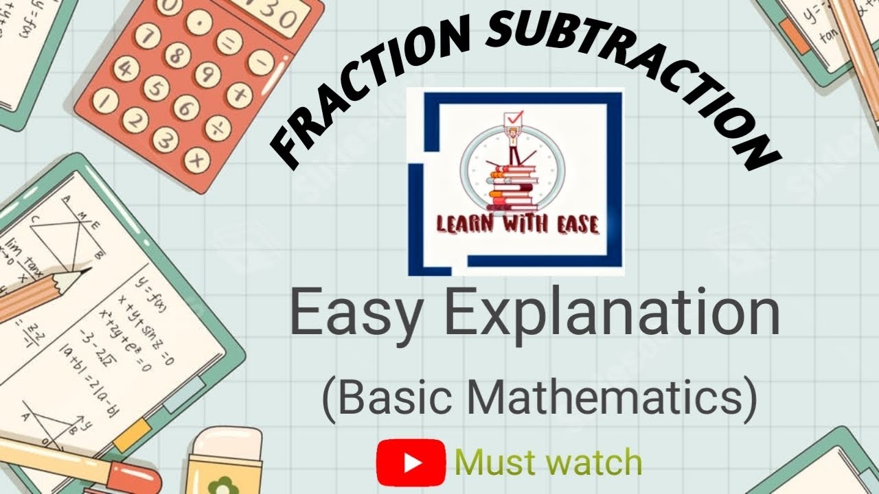 How to subtract fractions | Quick method and easy explanation. - YouTube