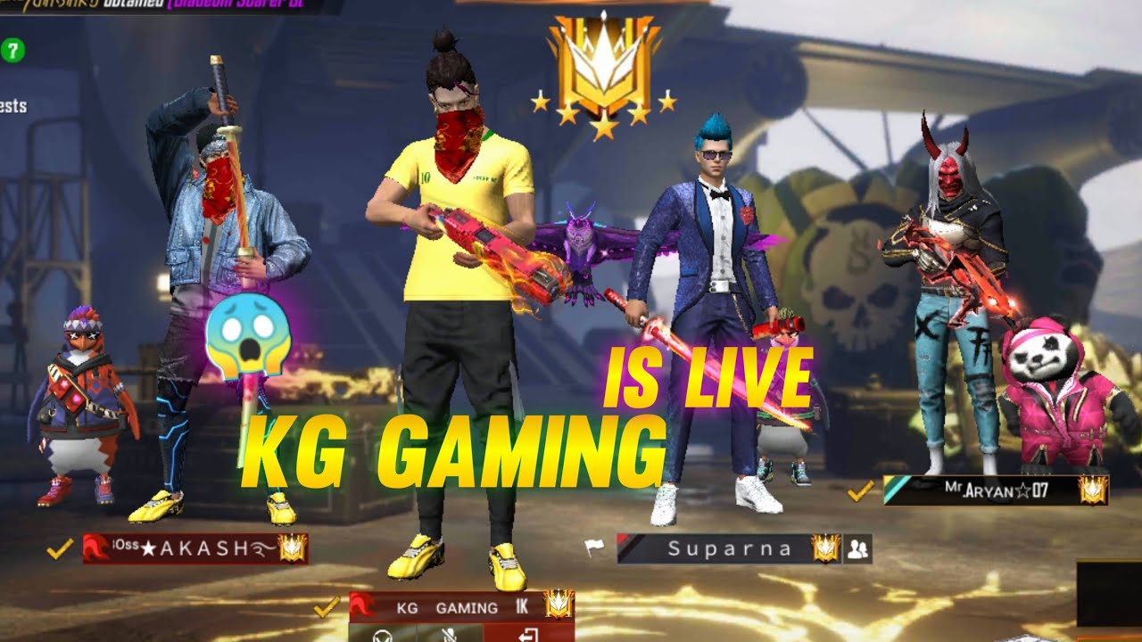 🔴KG GAMING FF LIVE | PLAYING WITH GRANDMASTER PLAYERS - YouTube
