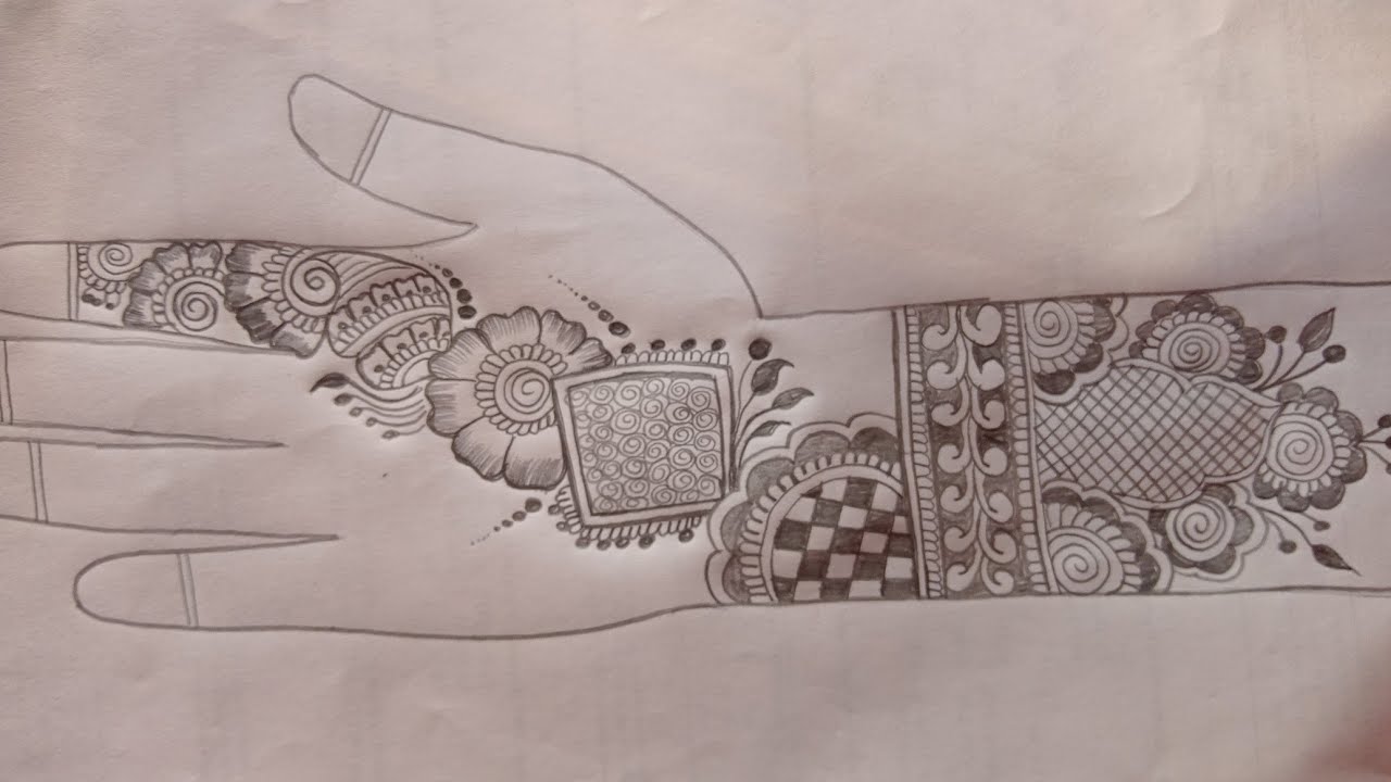 Beautiful mehandi design for front hand. pencil mehandi design.#mehadi ...