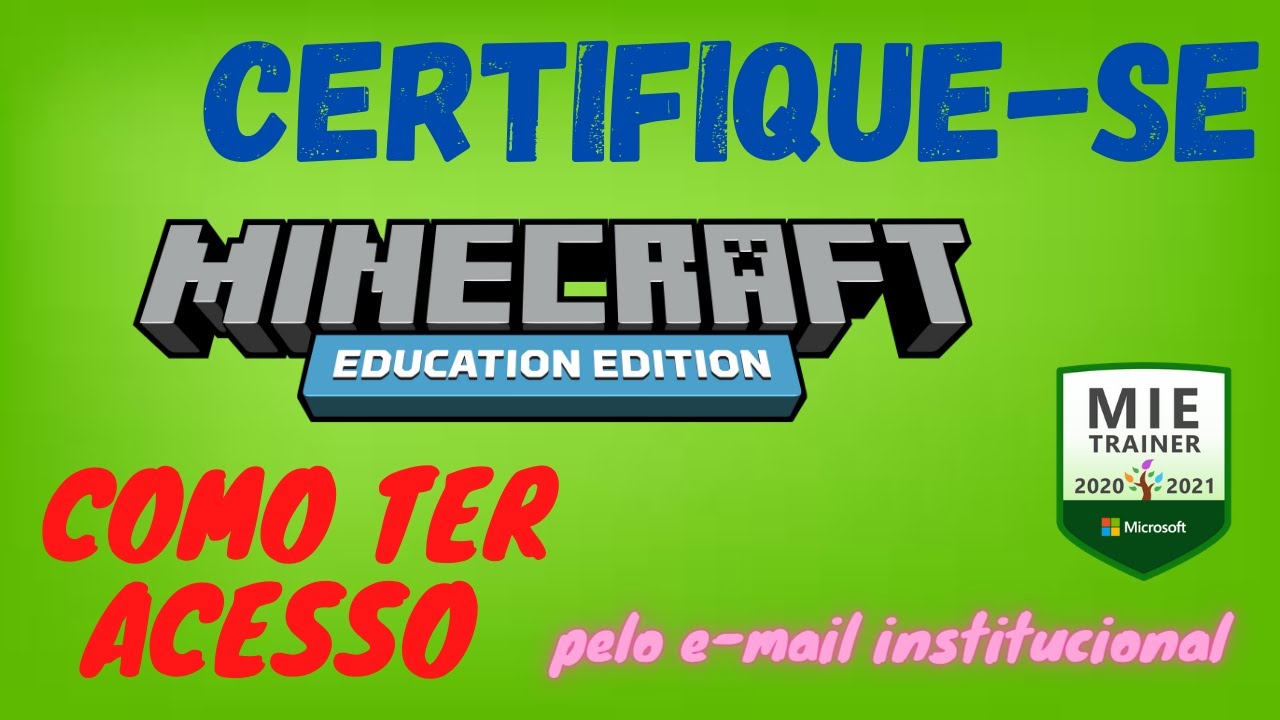 Minecraft Education Edition | Acesso pelo e-mail institucional - YouTube