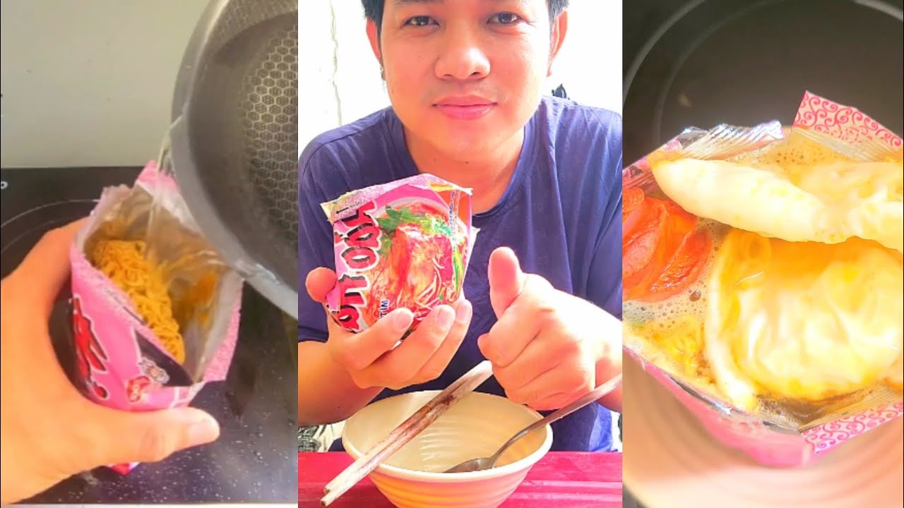 ăn mì gói trong gói mì quá hợp lý #migoi #mitom #thongvo #thongvovlog ...