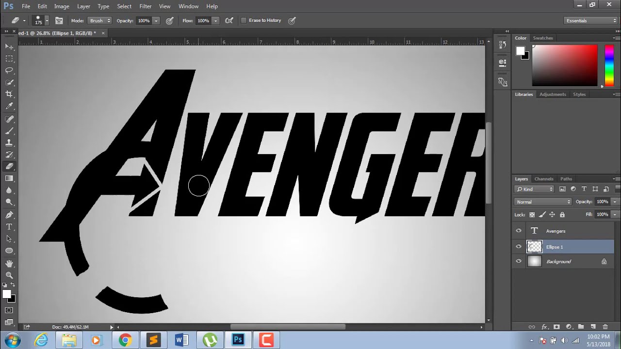 How to make Avengers in photoshop // How to Create Avengers Text Effect ...