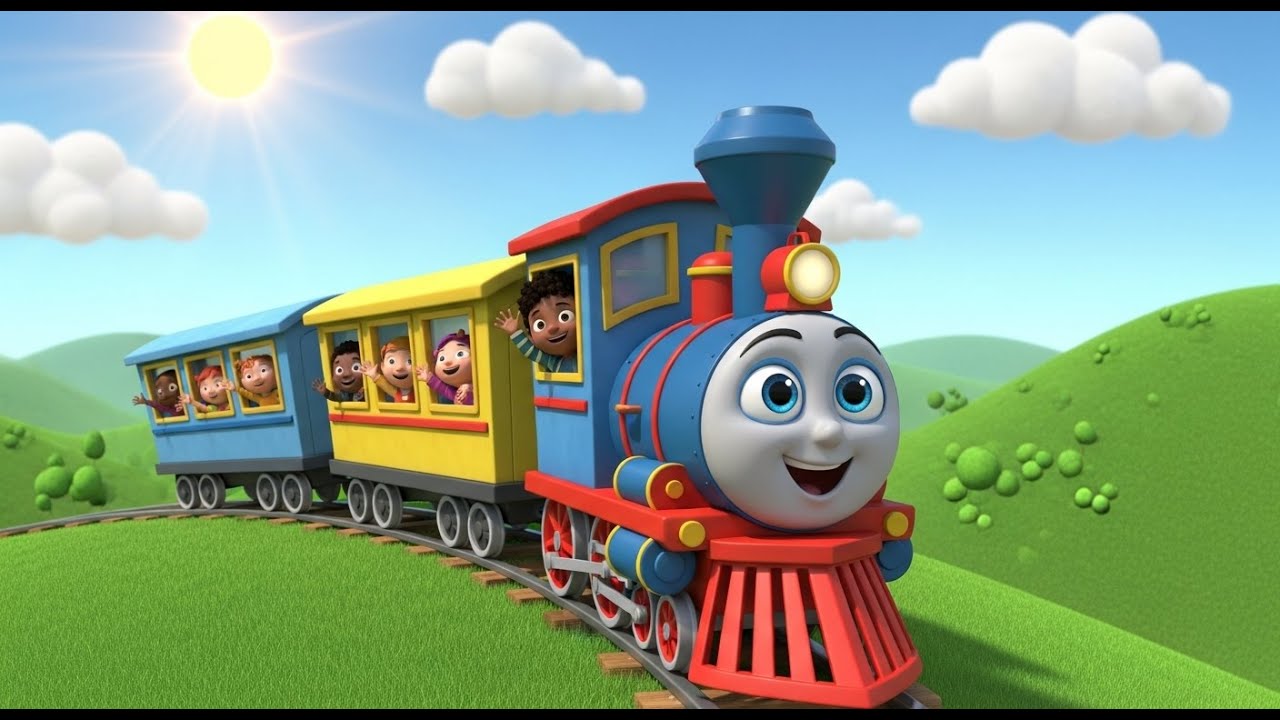 The Train on the Track Goes Choo Choo | Fun Train Song for Kids | Sing ...