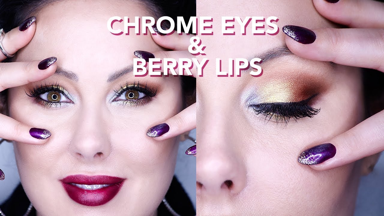 Chrome Eyes and Berry Lips & Style Guide | Makeup Geek - YouTube