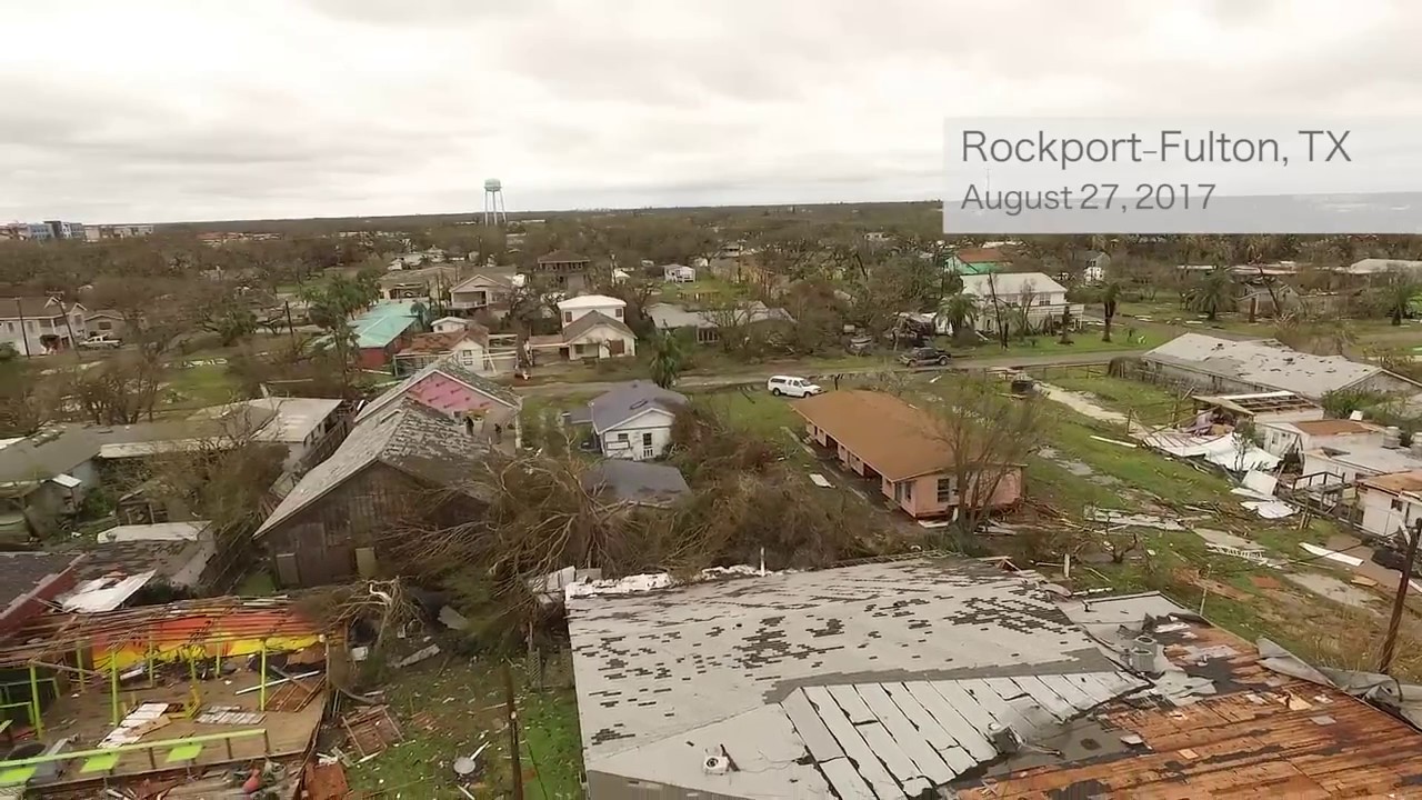 Fulton Beach Rd. 8-27-17 | Hurricane Harvey Devastation | Rockport ...