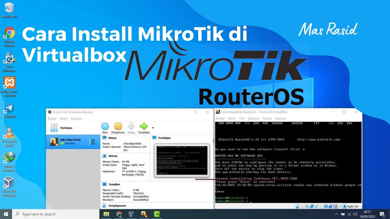 Langkah langkah Menginstall Mikrotik di Virtualbox Lengkap - YouTube