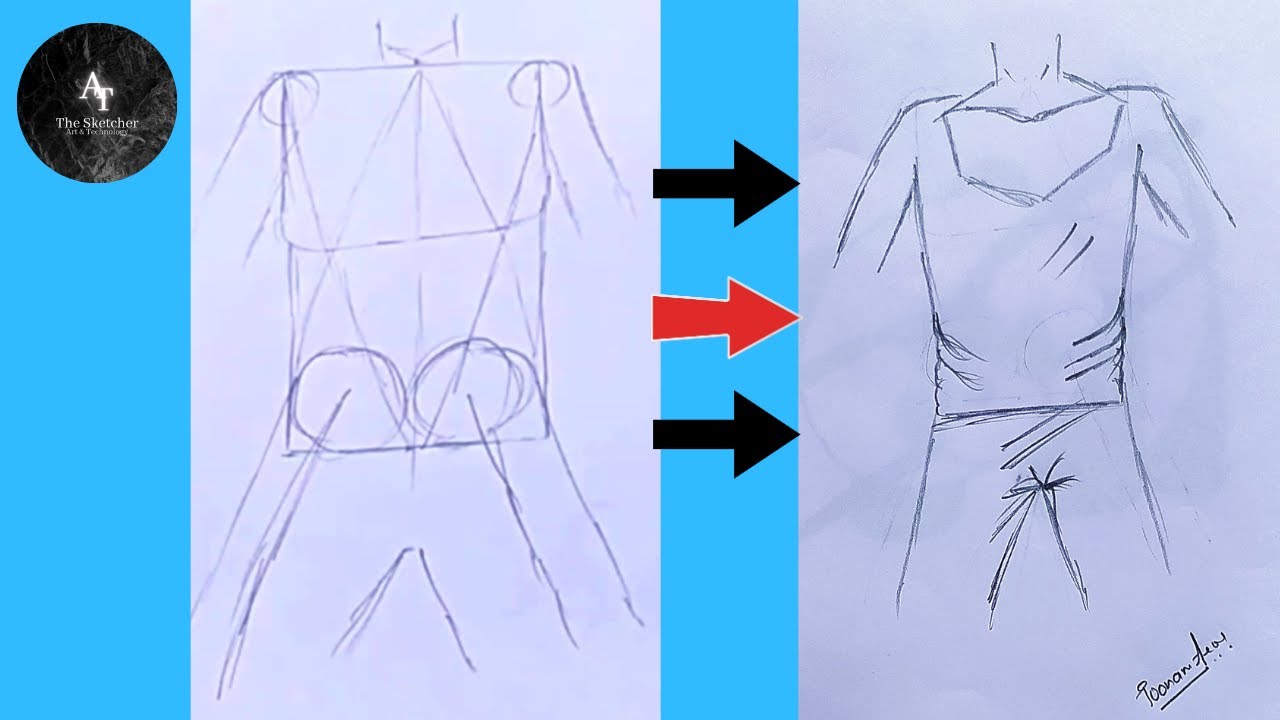 man drawing | how to draw a man | men posture drawing | body drawing ...