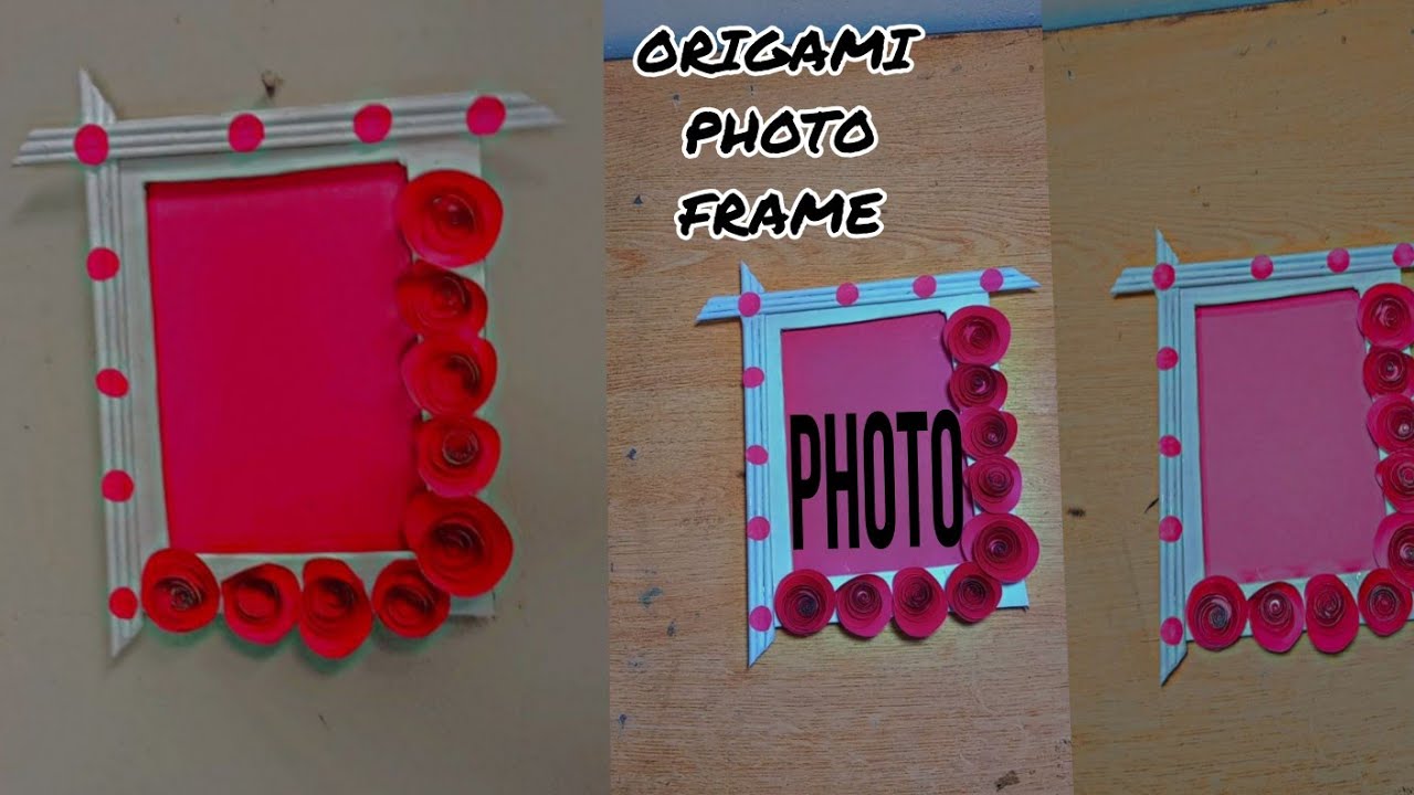 PHOTO FRAME ORIGAMI PAPER CRAFT PHOTO FRAME - YouTube