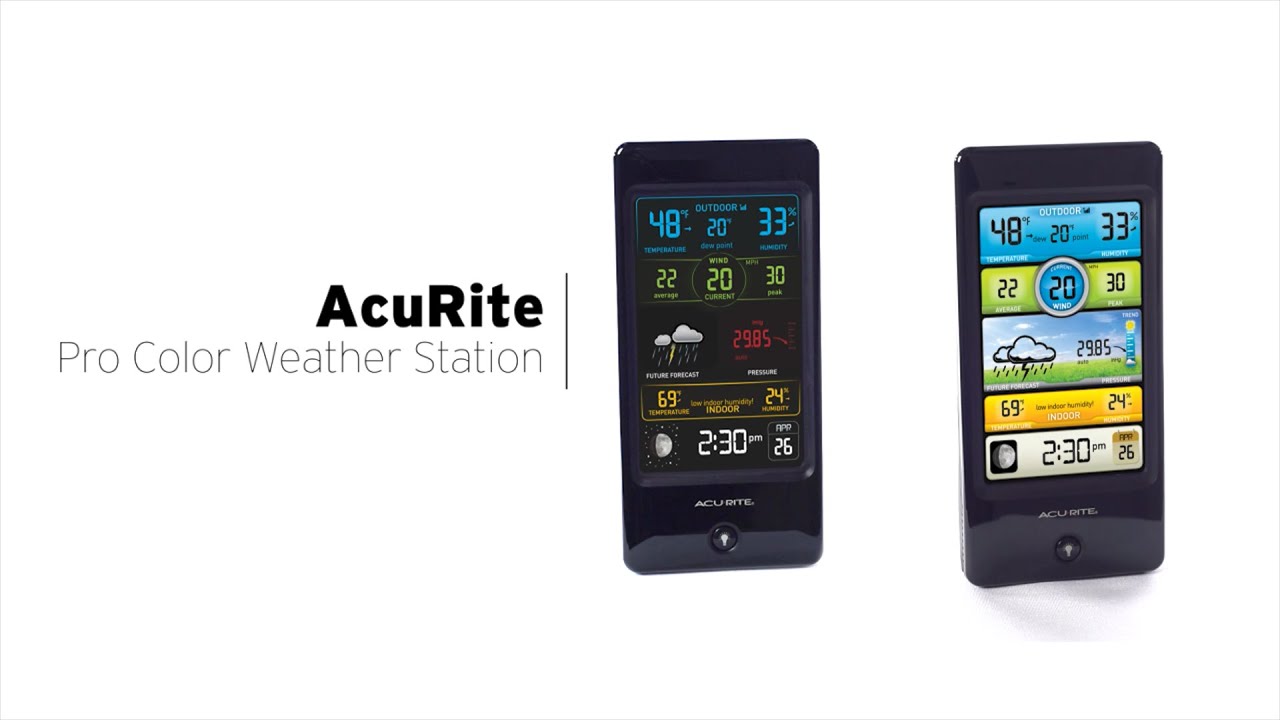 AcuRite Pro Color Weather Stations with Wind Speed - YouTube