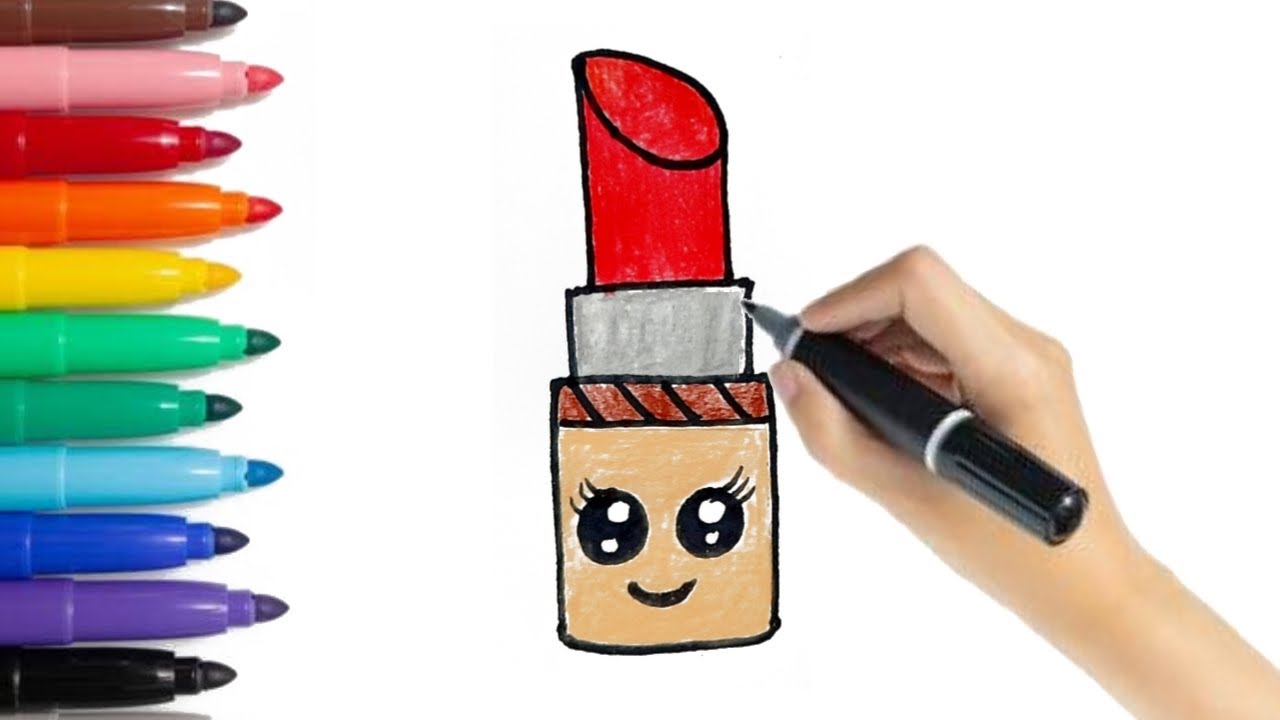 How To Draw Cute Lipstick | Lipstutorial.org