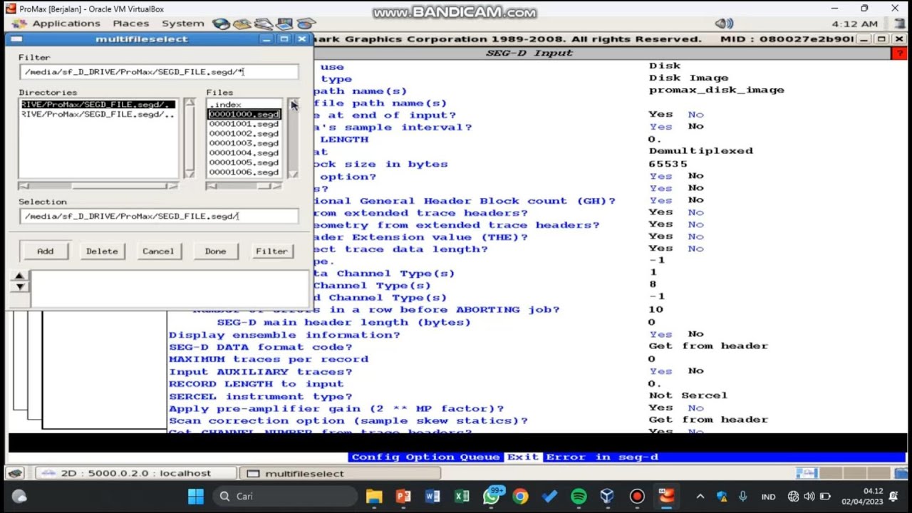 Tutorial Bab 1. SEG-D Input dan Reformating | Praktikum Metode Seismik ...