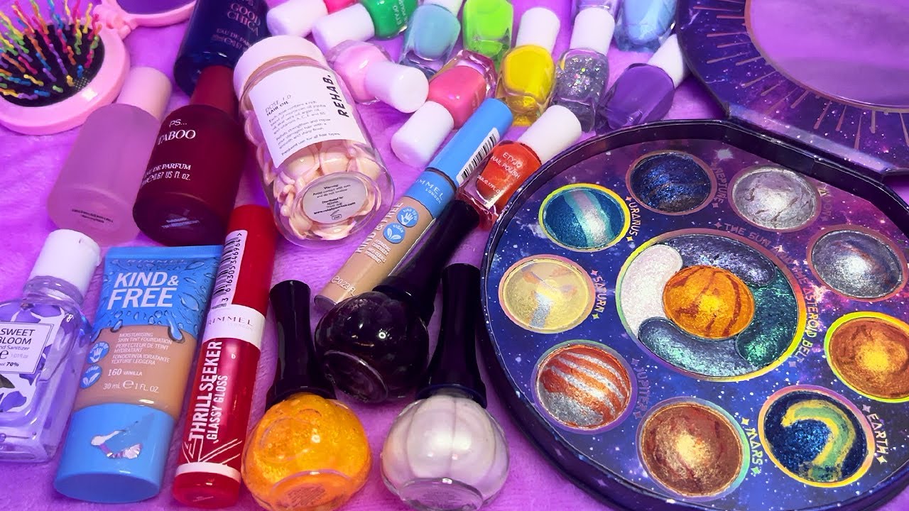 ASMR Makeup Haul (Whispered, Swatching) - YouTube
