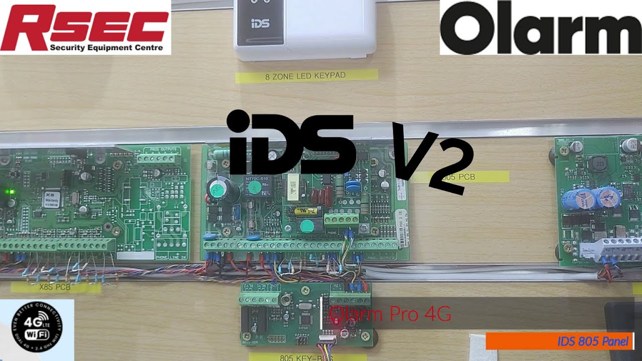 Olarm Ppro 4G panel connection (IDS 805)[Serial input] - YouTube