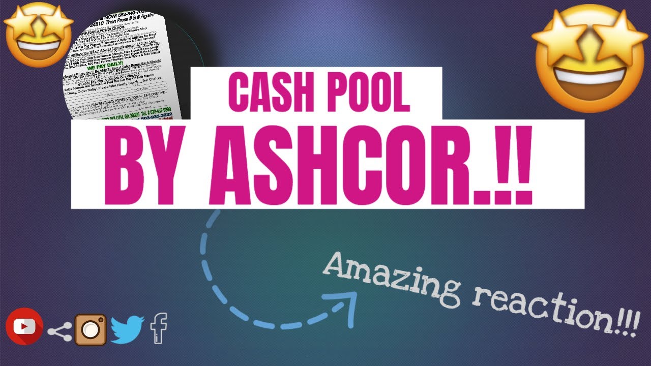 CASH POOL BY ASHCOR.!! - YouTube