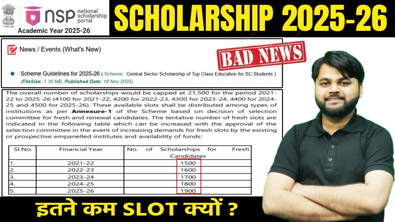 NSP Scholarship 2025-26 Payment Slot Out | NSP Scholarship 2025-26 ...