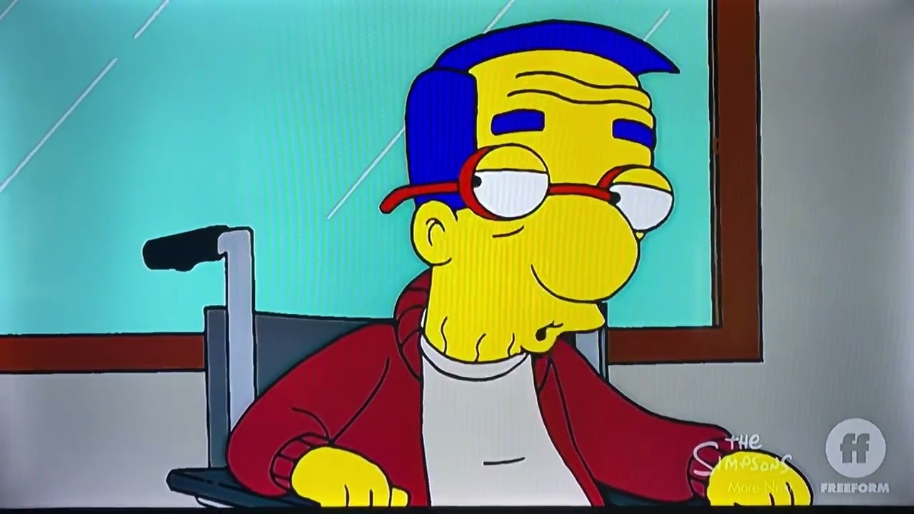 The Simpsons-Old Bart and Millhouse discussing about Bart’s fake ...