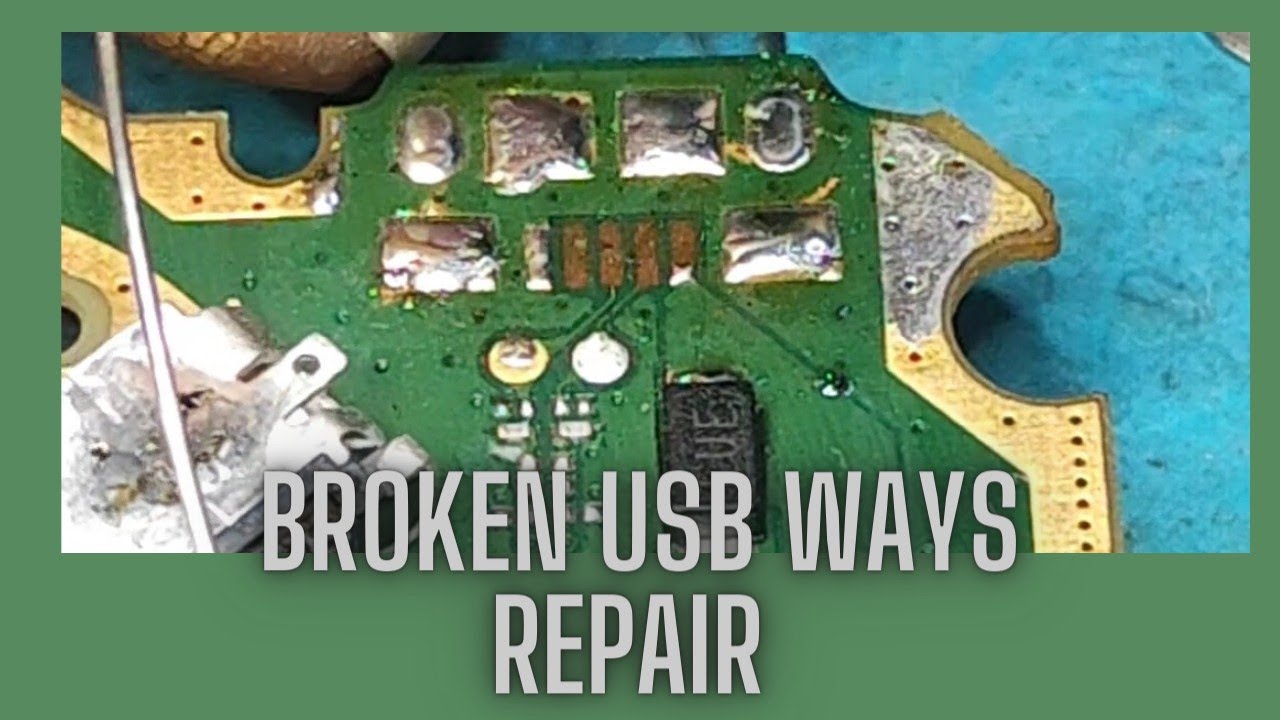 Broken usb way repair - YouTube