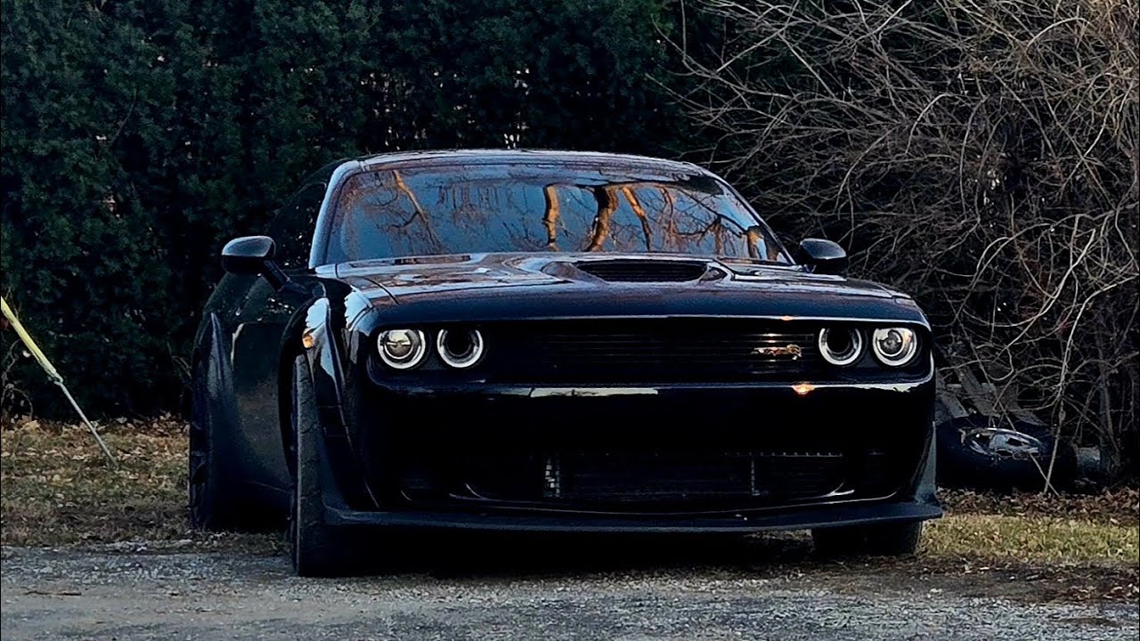 The Meanest Look: All-Black Dodge Challenger Hellcat - YouTube