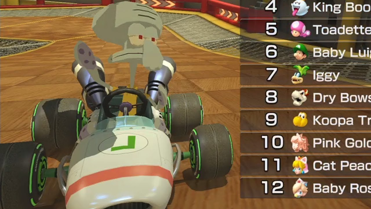 Squidward in Mario Kart 8 Deluxe - YouTube