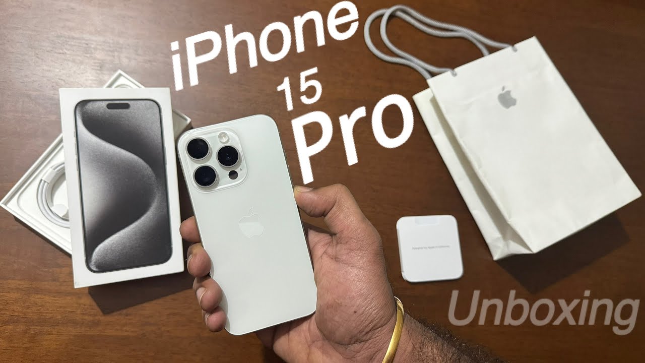 iPhone 15 Pro Unboxing | White Titanium | 256gb | First Impressions in ...