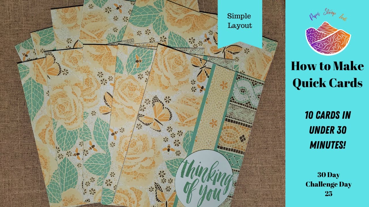 How to Make Fast Cards ~ 10 Cards in Under 30 Minutes - YouTube