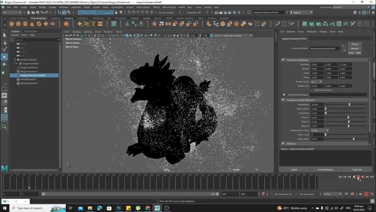 How to Dissolve an Object in with nParticles in Maya and After Effects Part 3 -- Particles ...