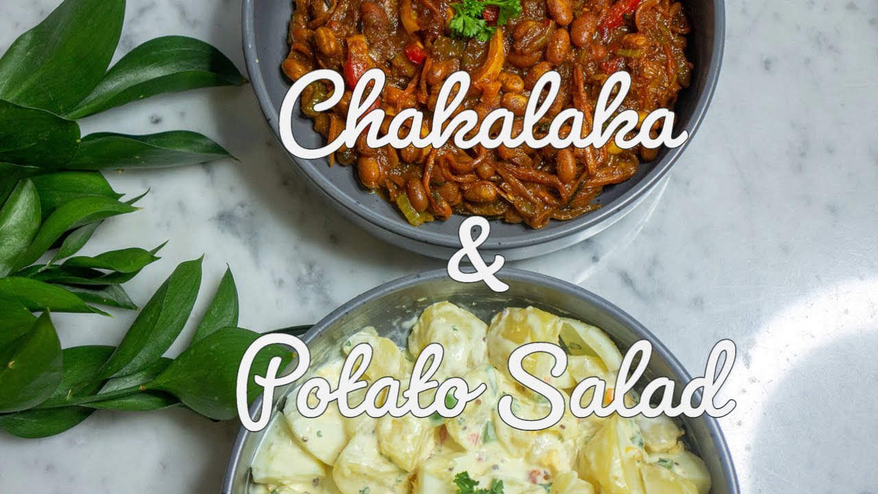 Chakalaka recipe| Potato salad recipe | Sides for a Braai - YouTube