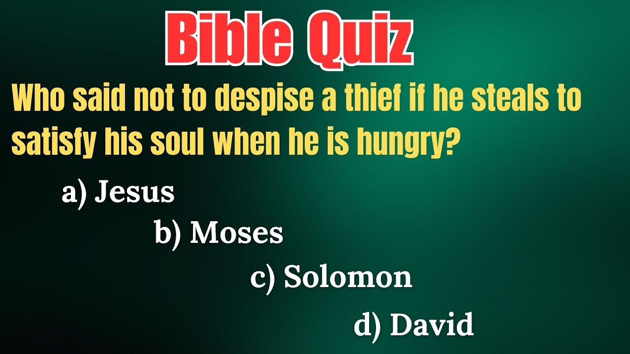 Bible Quiz : God’s Covenantal Promises From Genesis to Redemption - YouTube