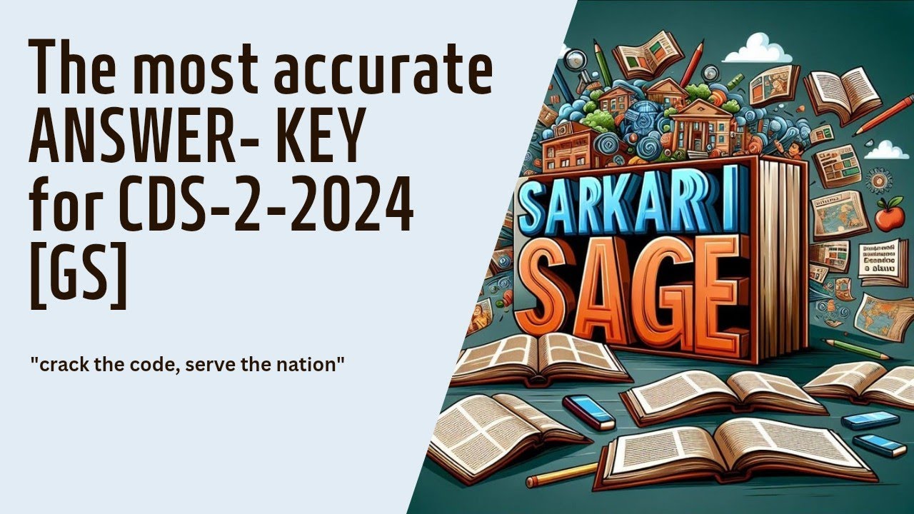 Answer key for GS, CDS-2-2024 - YouTube