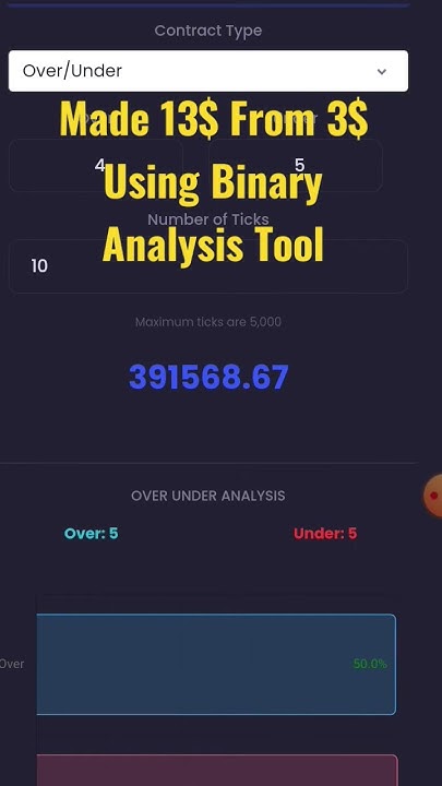 How to Make 13or 20$ Using Binary Analysis Tool And Over n Under Bot.Dm for bot and Tool - YouTube