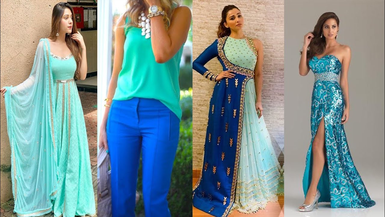 Sky & Firozi colours combination ideas for your dresses, firozi colour ...