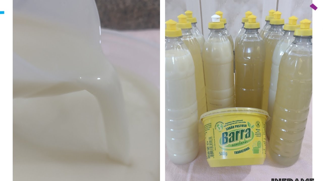 Com 250g Sabão Pastoso da Barra você faz de 3 a 5 Litros de detergente ...