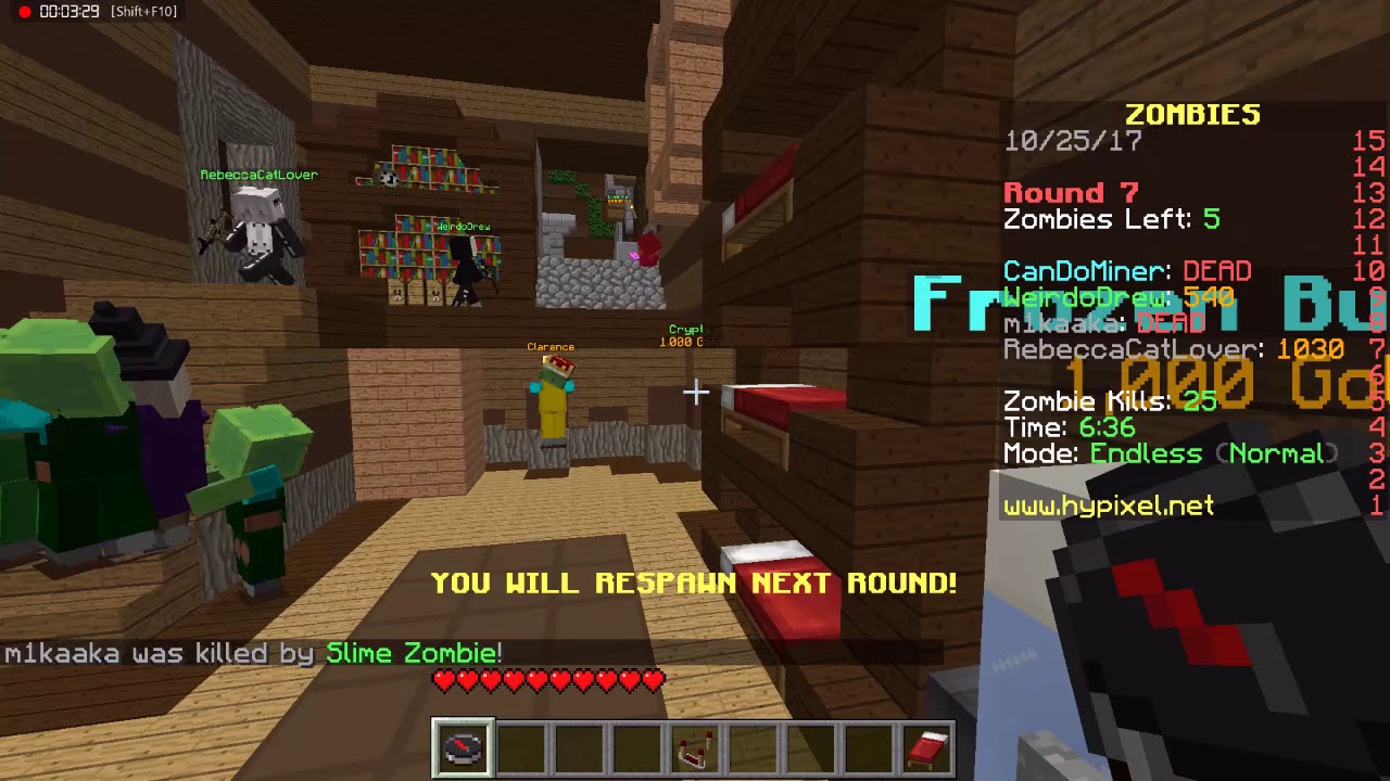 Minecraft PTL Games: Zombies Full Gameplay Clip 22/30 - YouTube